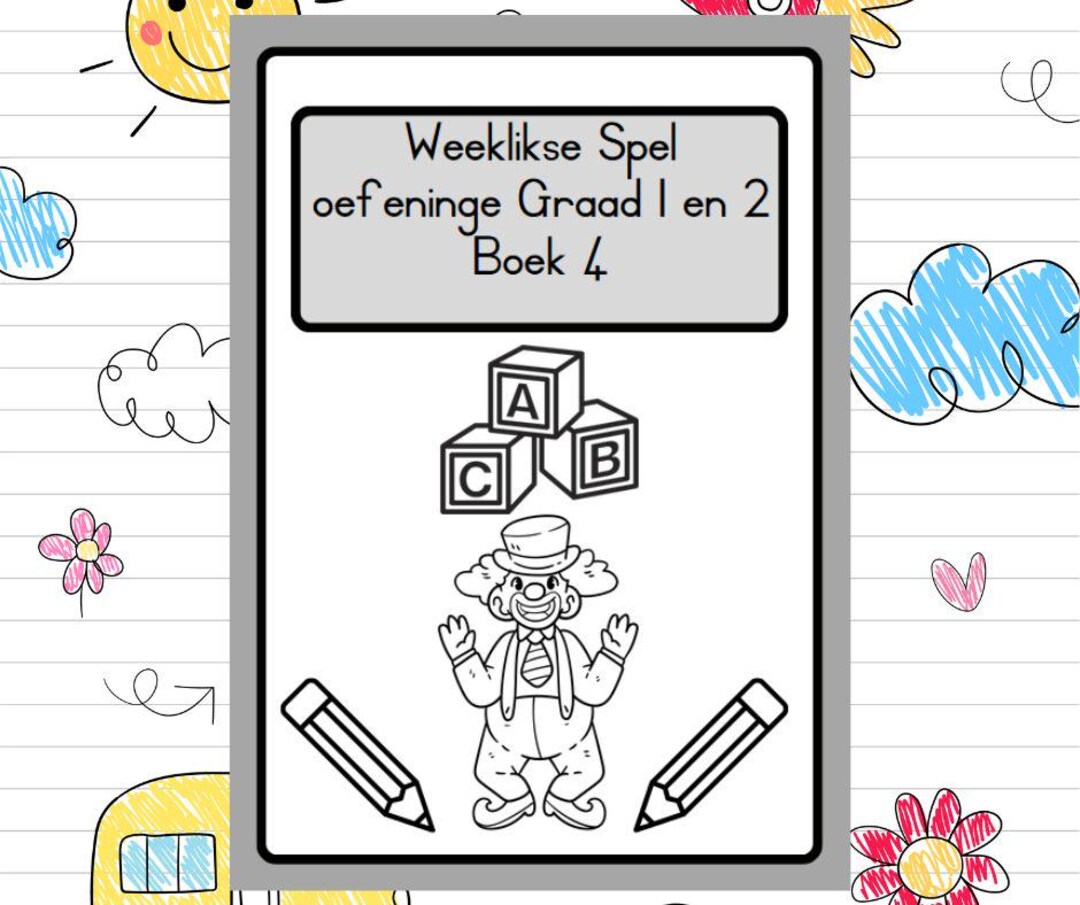 Graad 1 En 2 Weeklikse Spel Woorde En Oefeninge Boek 4 - Etsy