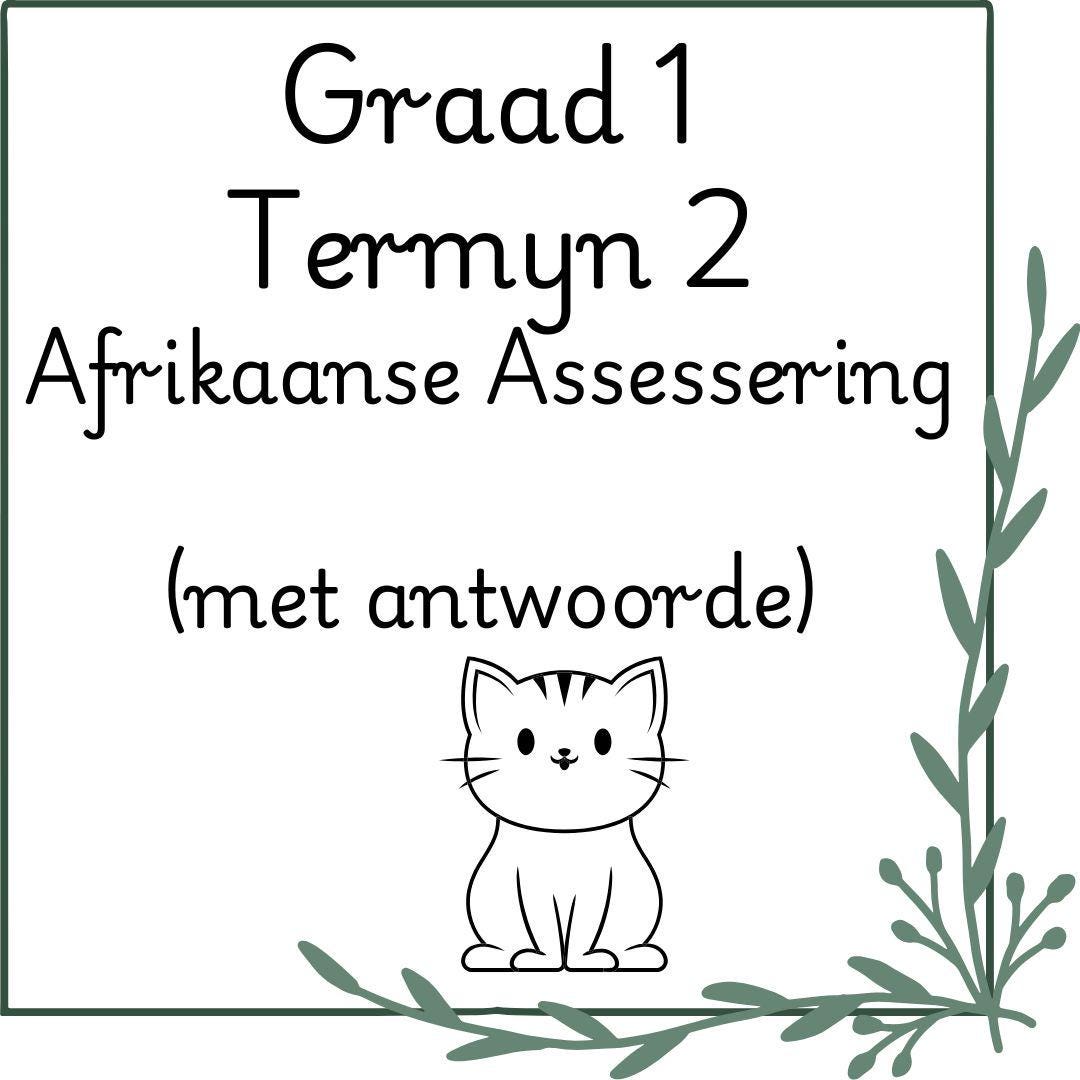 Grade 1 Term 2 Afrikaans Assessment and Memo Covering All Learning ...