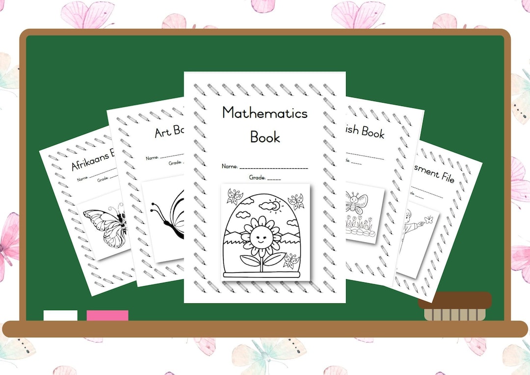 Butterfly Theme Classwork Book Covers - Etsy