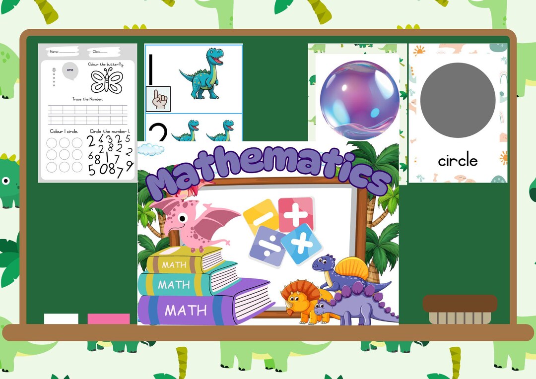 Dinosaur Theme Mathematics Posters: Finger Counting 1 - 9, Number ...