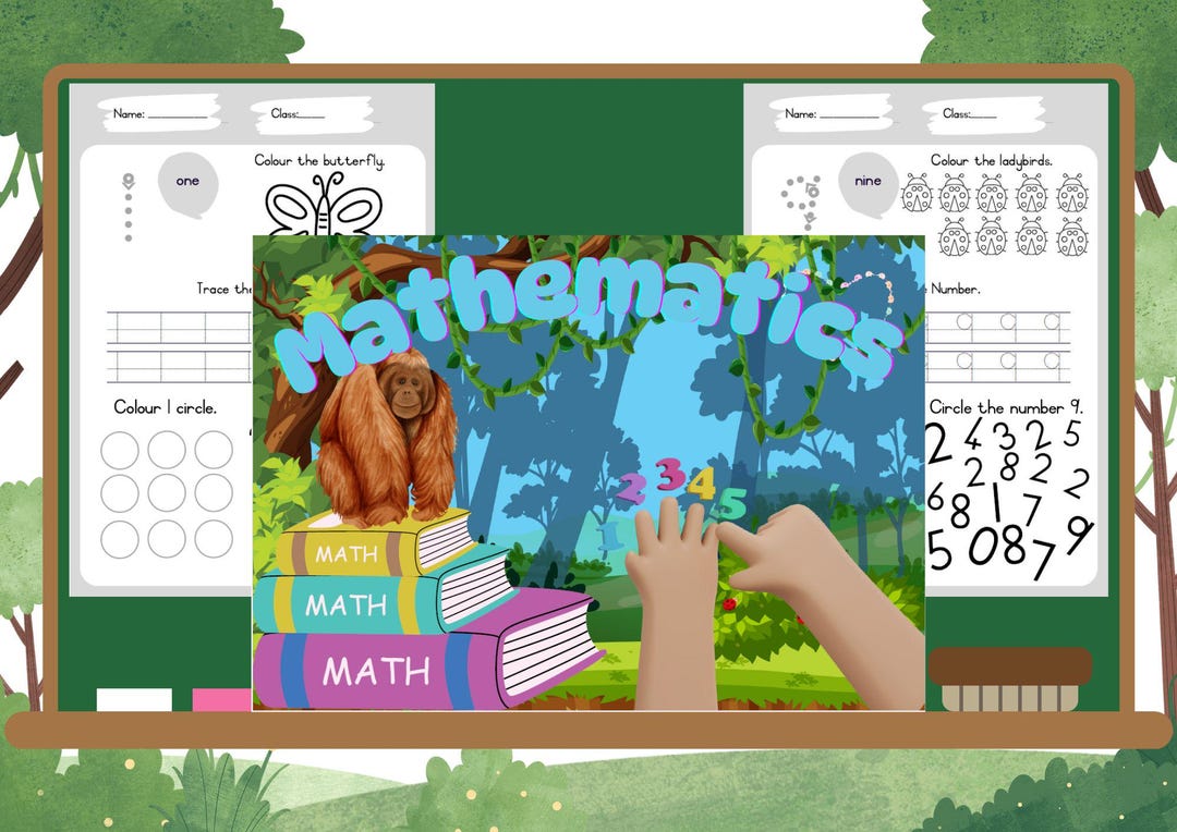 Jungle Theme Mathematics Posters Mathematics Corner Finger Counting 1