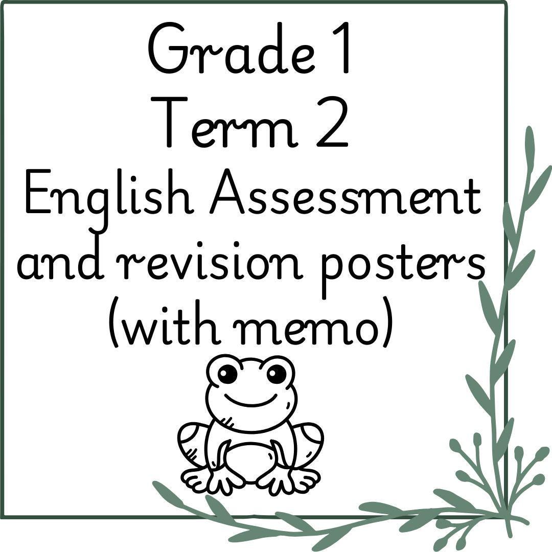 Grade 1 Term 2 English Assessment, Memo and Revision Posters. Listening ...