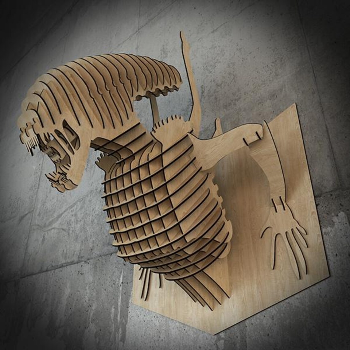 Alien Monster -3d Model Puzzle UFO Space Monster SVG, Laser Instant ...