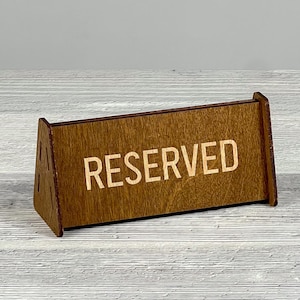 Reserved Table Sign -3d Model Puzzle Cafe Restaurant Reserved Table ...