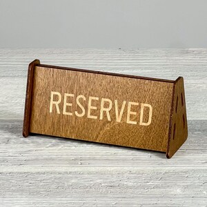 Reserved Table Sign -3d Model Puzzle Cafe Restaurant Reserved Table ...
