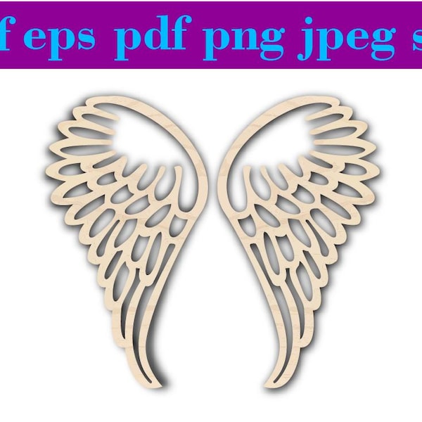 Molde para imprimir alas de angel - Etsy México
