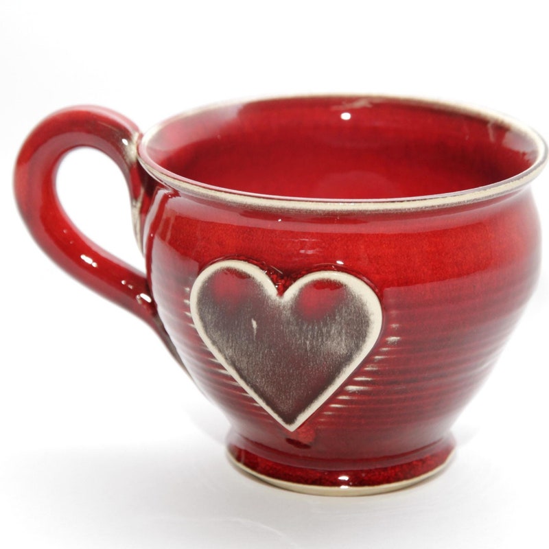 Red Heart Mug - Etsy