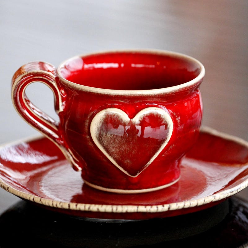 Red Mug - Etsy
