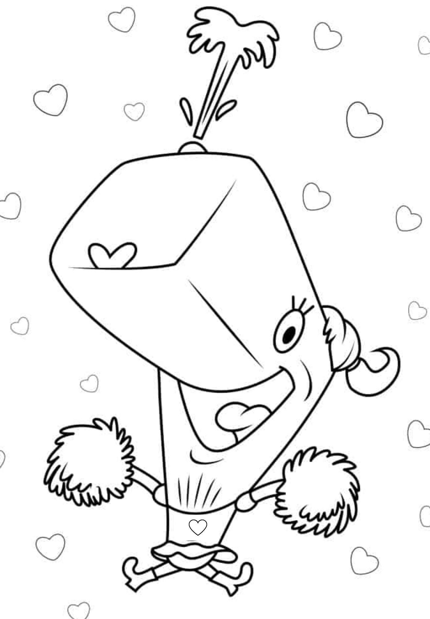 Valentine’s Day Printable Coloring Page- Painting Canvas-fun & Creative ...