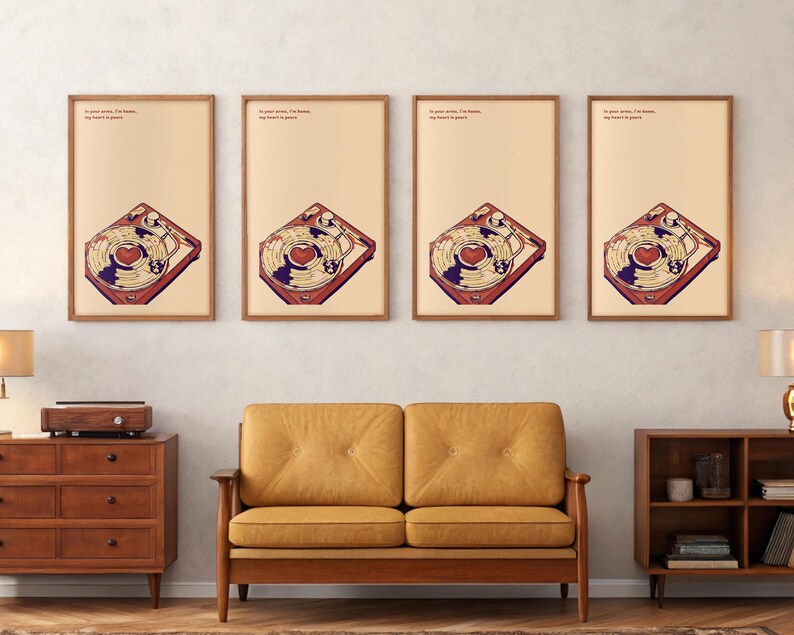 Customizable Minimal Record Player Poster With Song Lyrics – Perfect ...