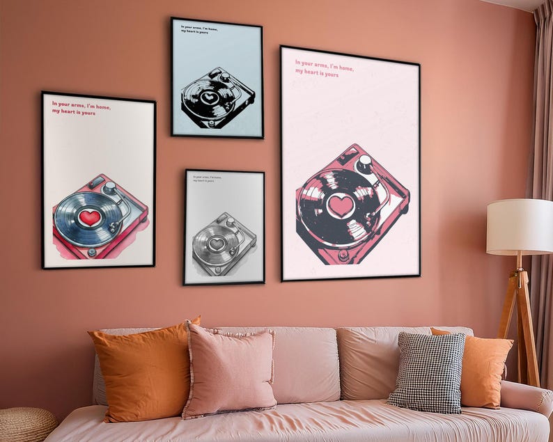 Customizable Minimal Record Player Poster With Song Lyrics – Perfect ...