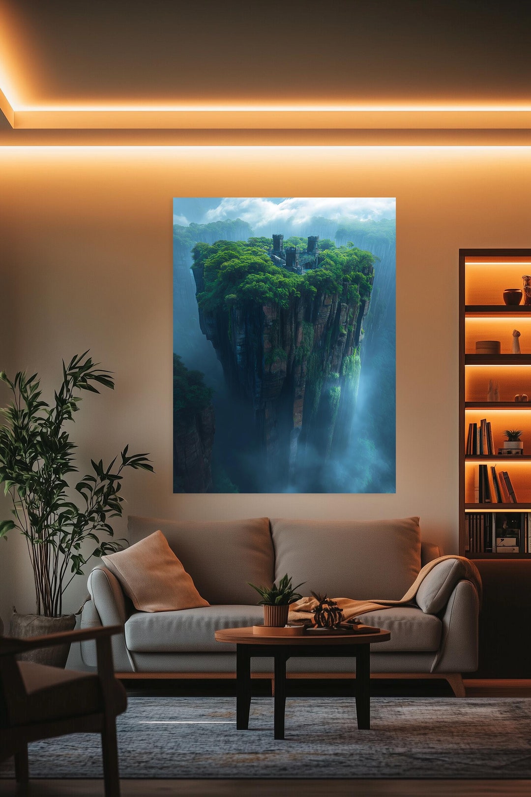 Towered Castle Poster : Magical Castle Wall Art for Any Room, Fantasy ...