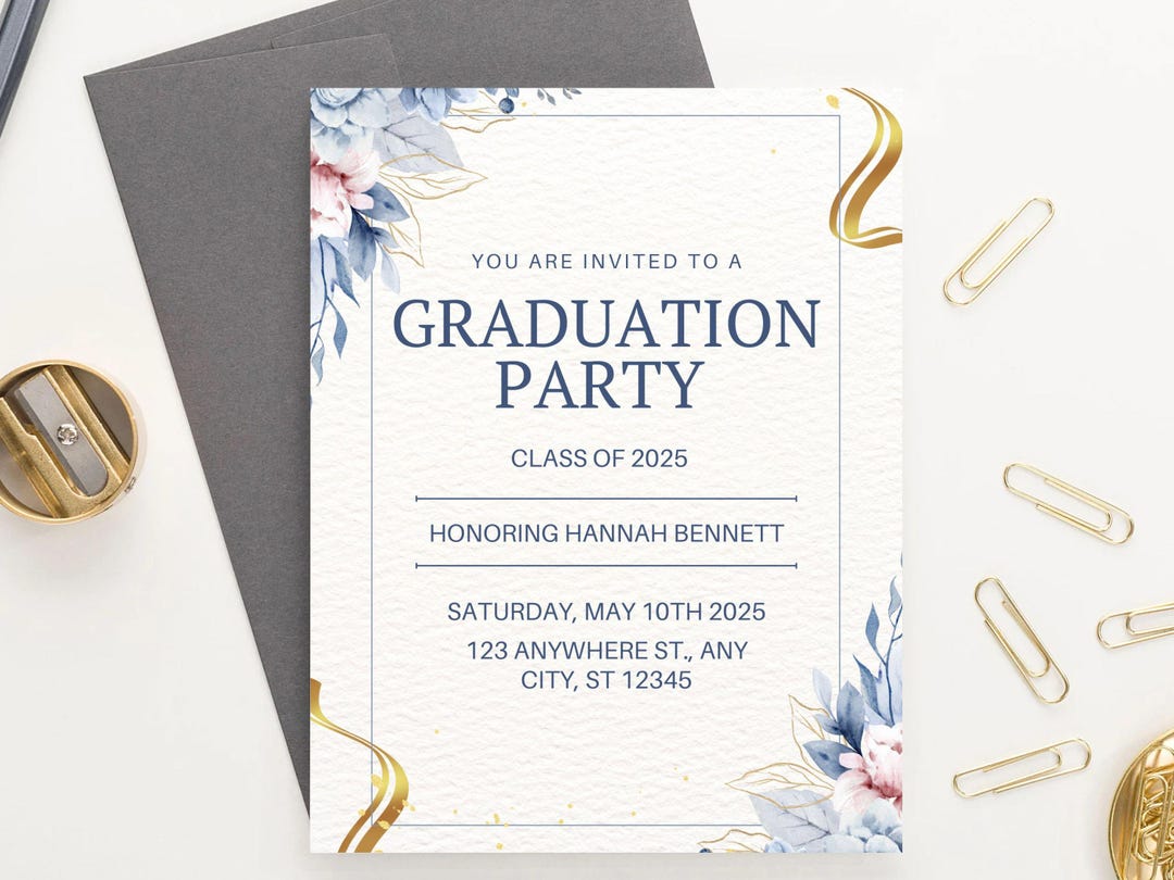 Graduation Party Invite | Graduation | High School or College Graduate ...