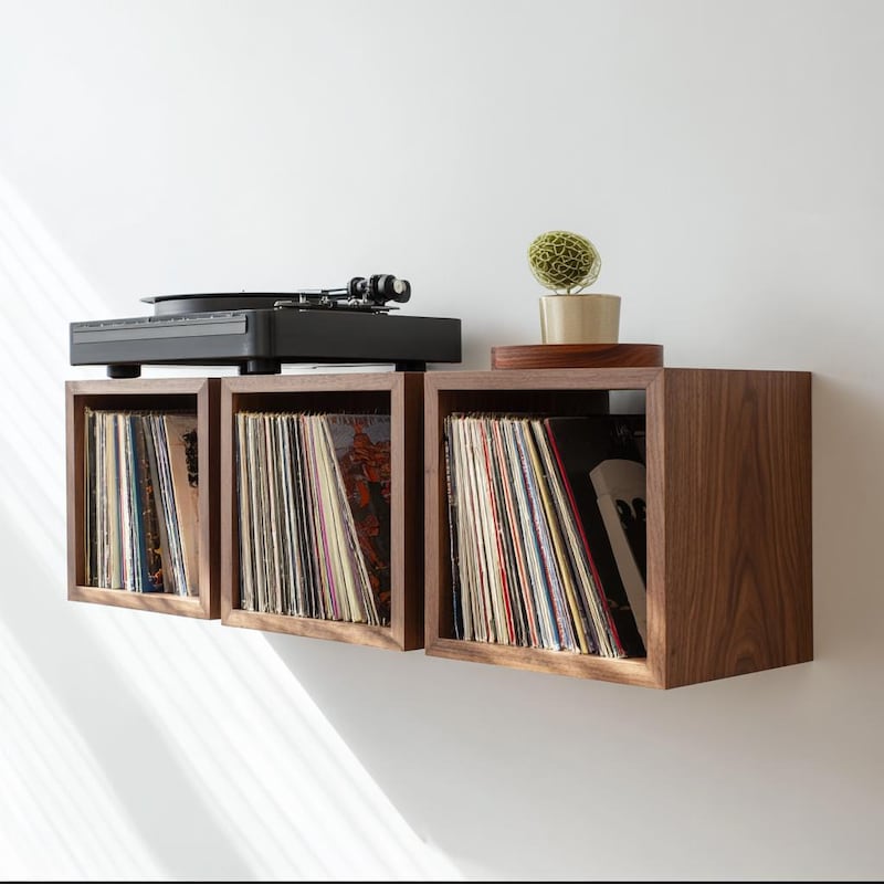 Walnut Vinyl Unit - Etsy