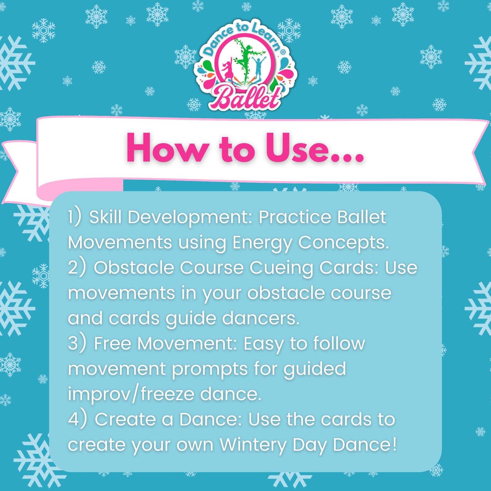 Winter Ballet Flashcards | Preschool Dance Printable Activity - Etsy