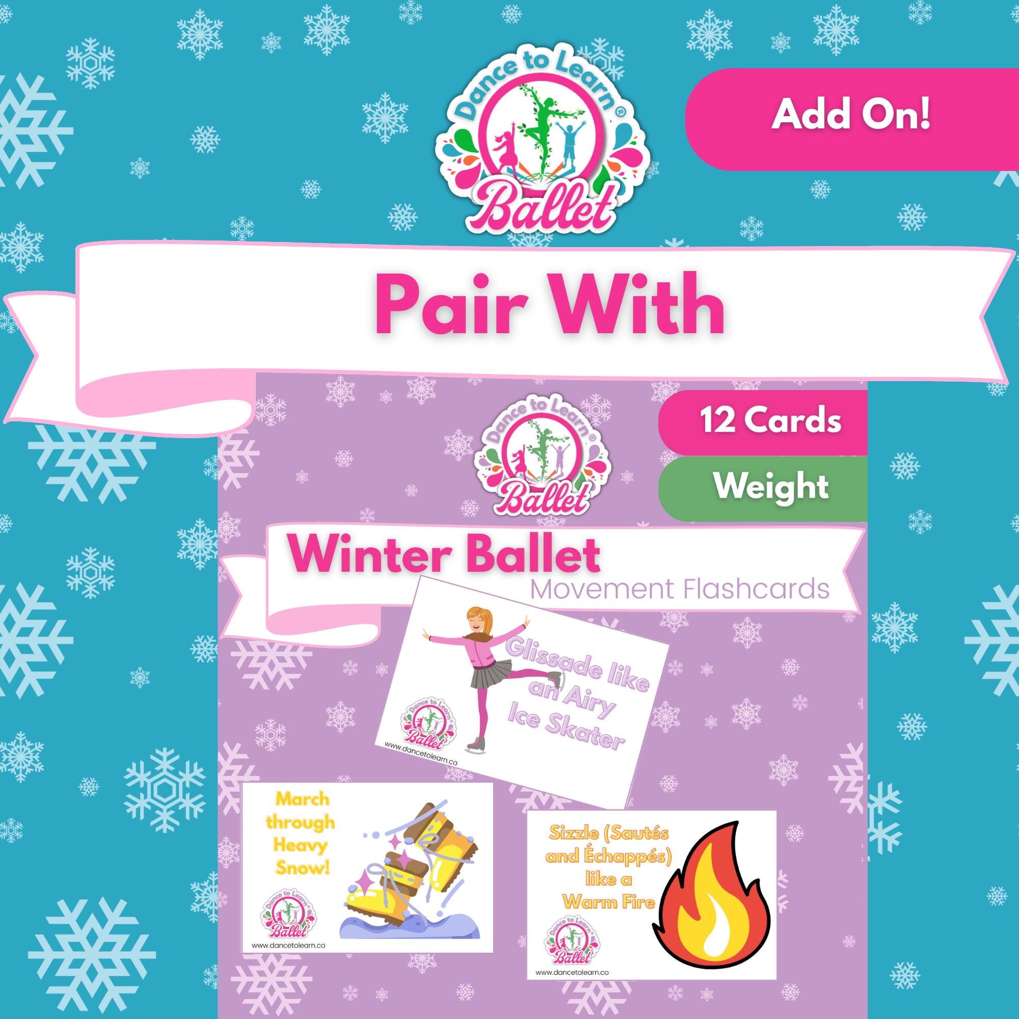 Winter Ballet Flashcards | Preschool Dance Printable Activity - Etsy