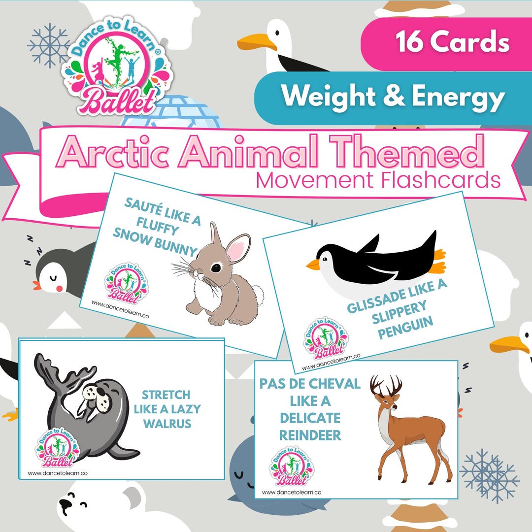Arctic Blast Animal Movement Cards (ballet) - Etsy