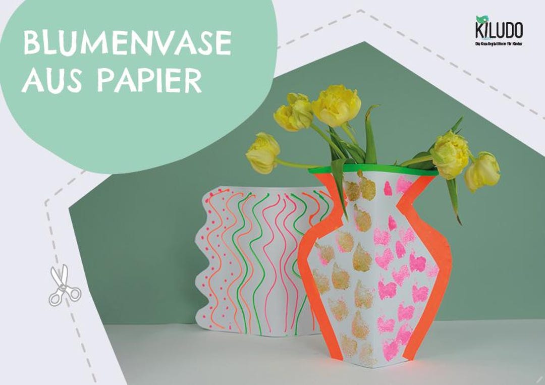 Craft Instructions «paper Flower Vase» Including Template - Etsy