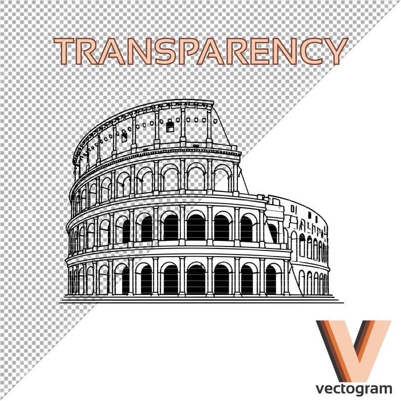 Colosseum SVG Design | Historic Ancient Roman Landmark Vector Graphic ...