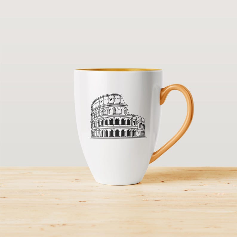 Colosseum SVG Design | Historic Ancient Roman Landmark Vector Graphic ...