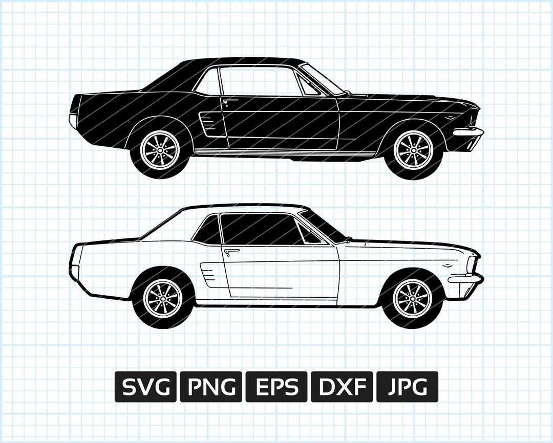 1965 Classic Muscle Car SVG | Vintage American Car Vector | 2 Designs ...
