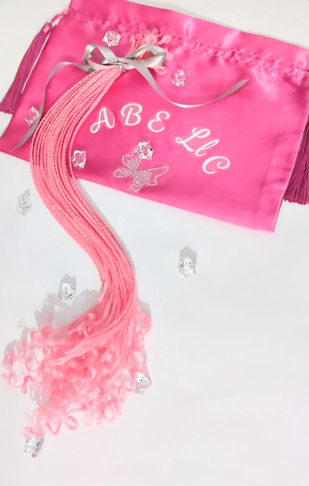 Hand Braided Pre-looped Light Pink Crochet Pinch Plaits (10 Bundles) 50 ...