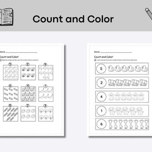 Kindergarten & 1st Grade Math Worksheet - Addition, Subtraction, Count ...