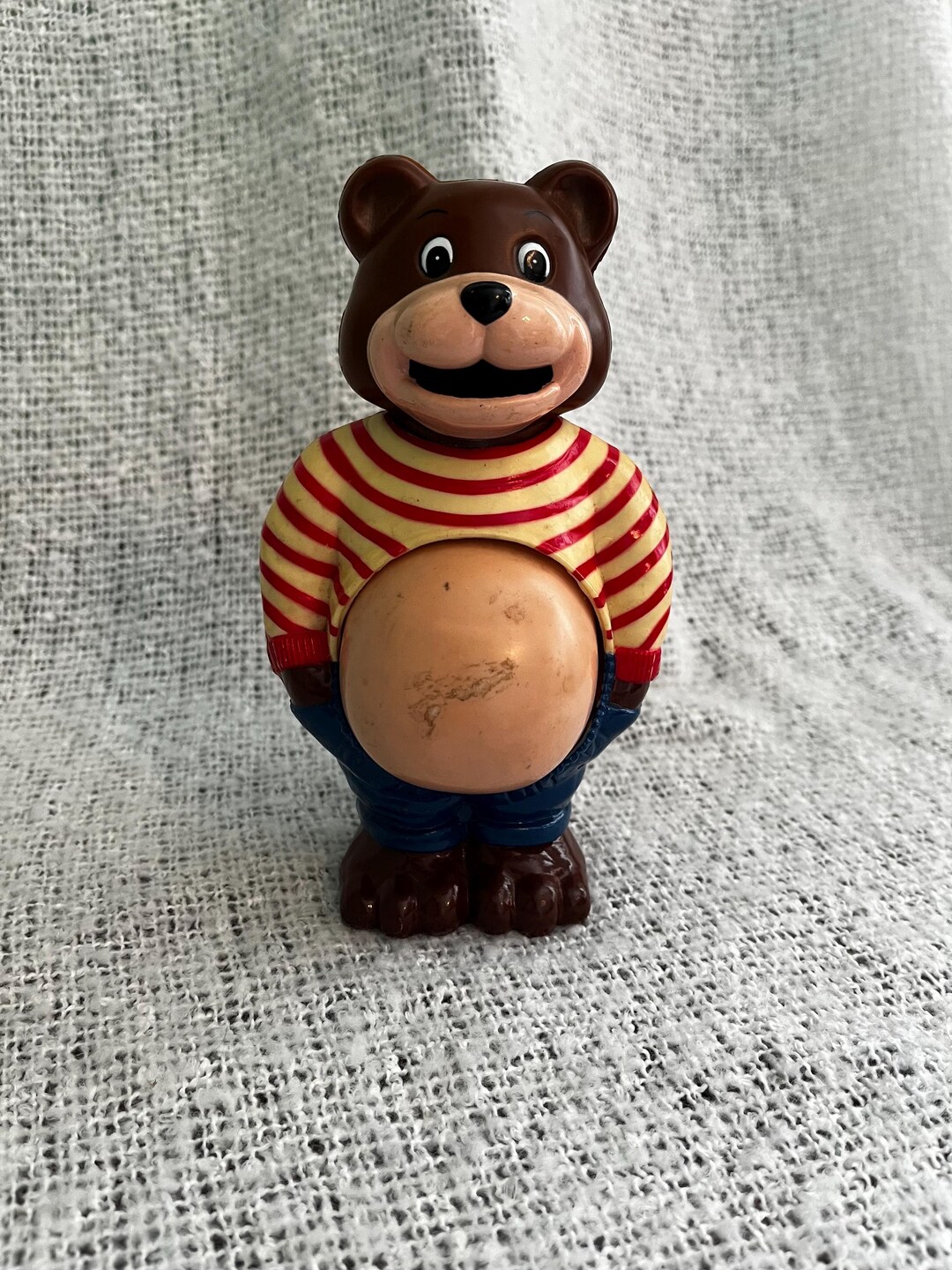 RARE Find Vintage Pot Belly Bear Coin Bank - Etsy