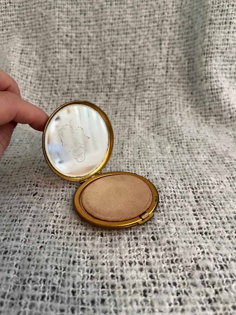 Vintage 1920s Gold Powder Compact - Etsy