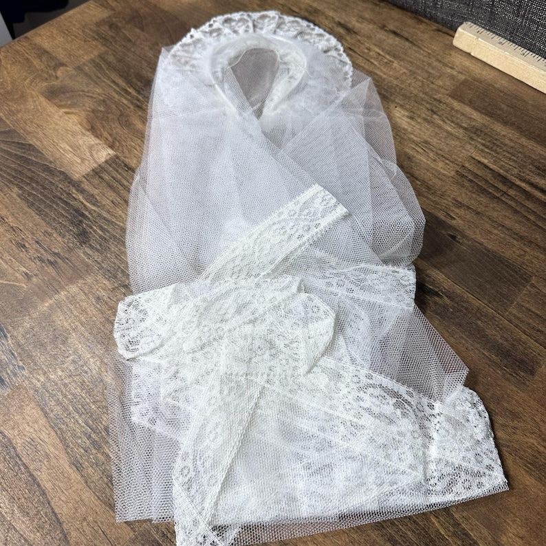 Rare Vintage First Holy Communion White Lace Hood With Veil Baby ...