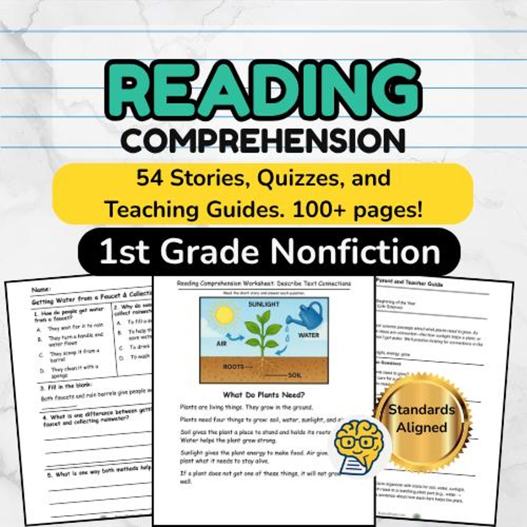 1st Grade Nonfiction Reading Passages: Informational Texts, Quizzes ...