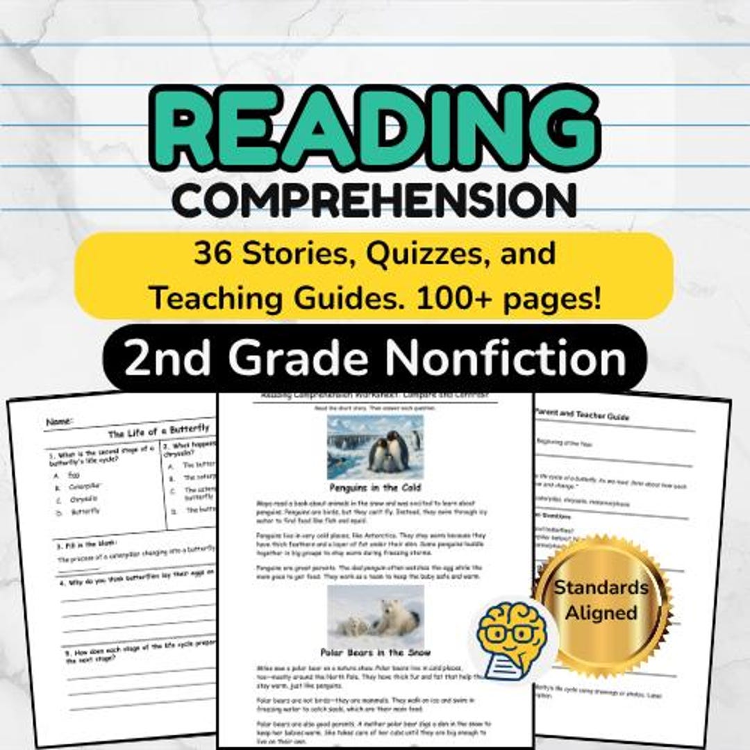 2nd Grade Nonfiction Reading Passages With Quizzes (printable PDF - Etsy