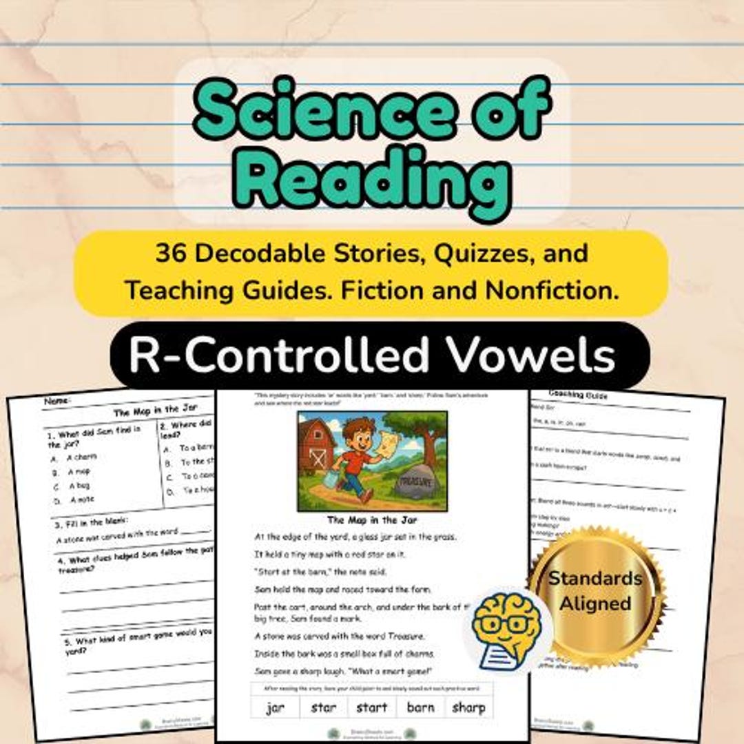 R-controlled Vowels Decodable Stories With Quizzes (PDF Download) - SOR ...