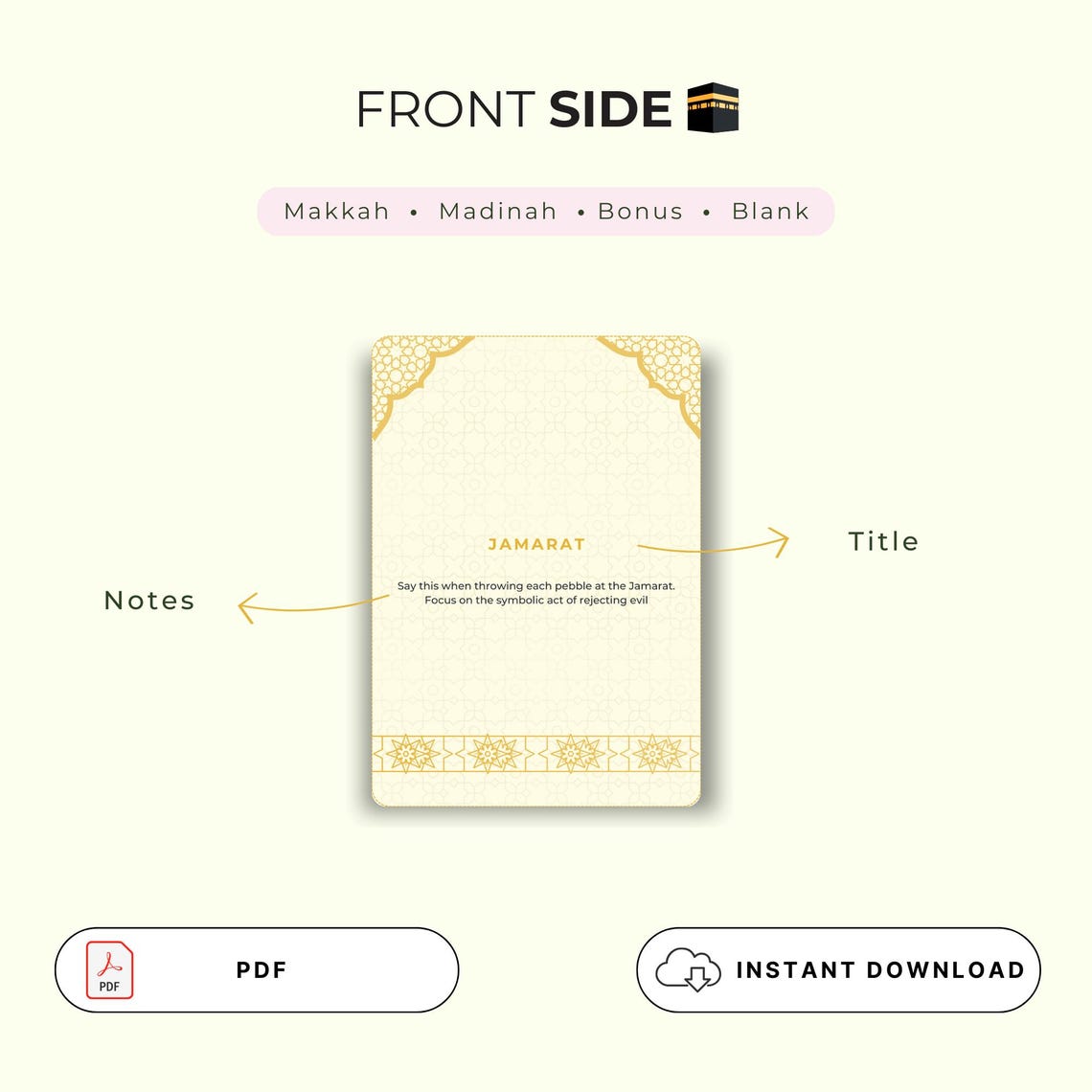 Hajj Dua Cards | Hajj Cards | Printable Hajj Dua Cards | PDF Hajj ...