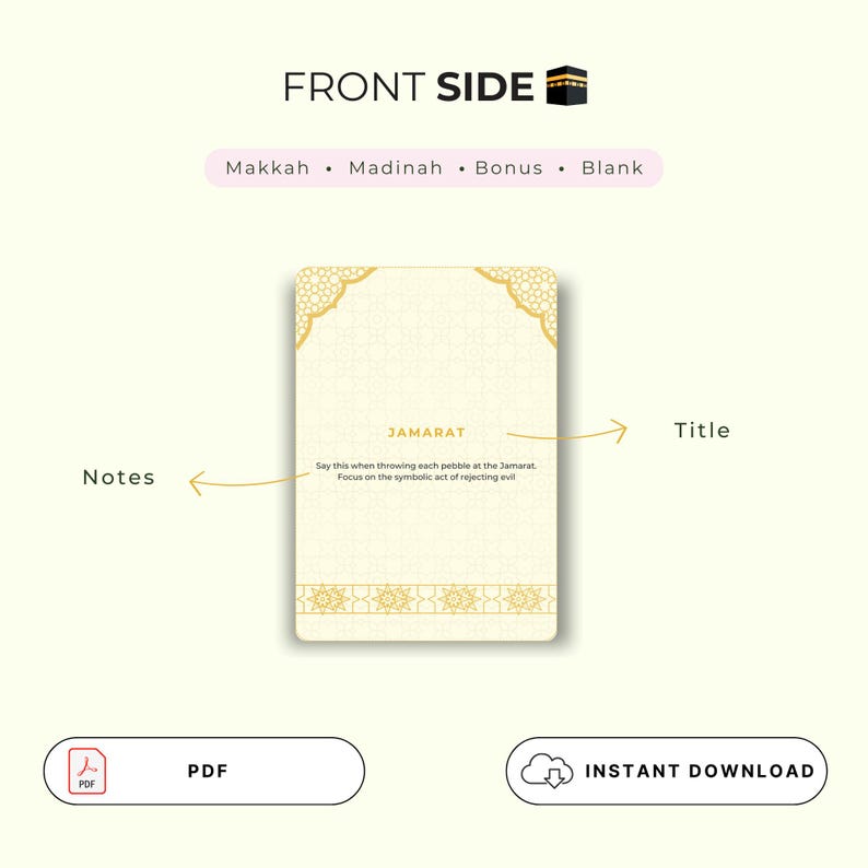 Hajj Dua Cards | Hajj Cards | Printable Hajj Dua Cards | PDF Hajj ...