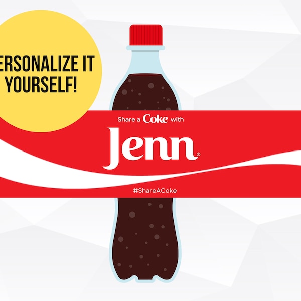 Coca Cola Bottles With Names - Etsy