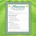 Masters Scorecard Printable | Guest Watch Party Game | Golf Party Game ...