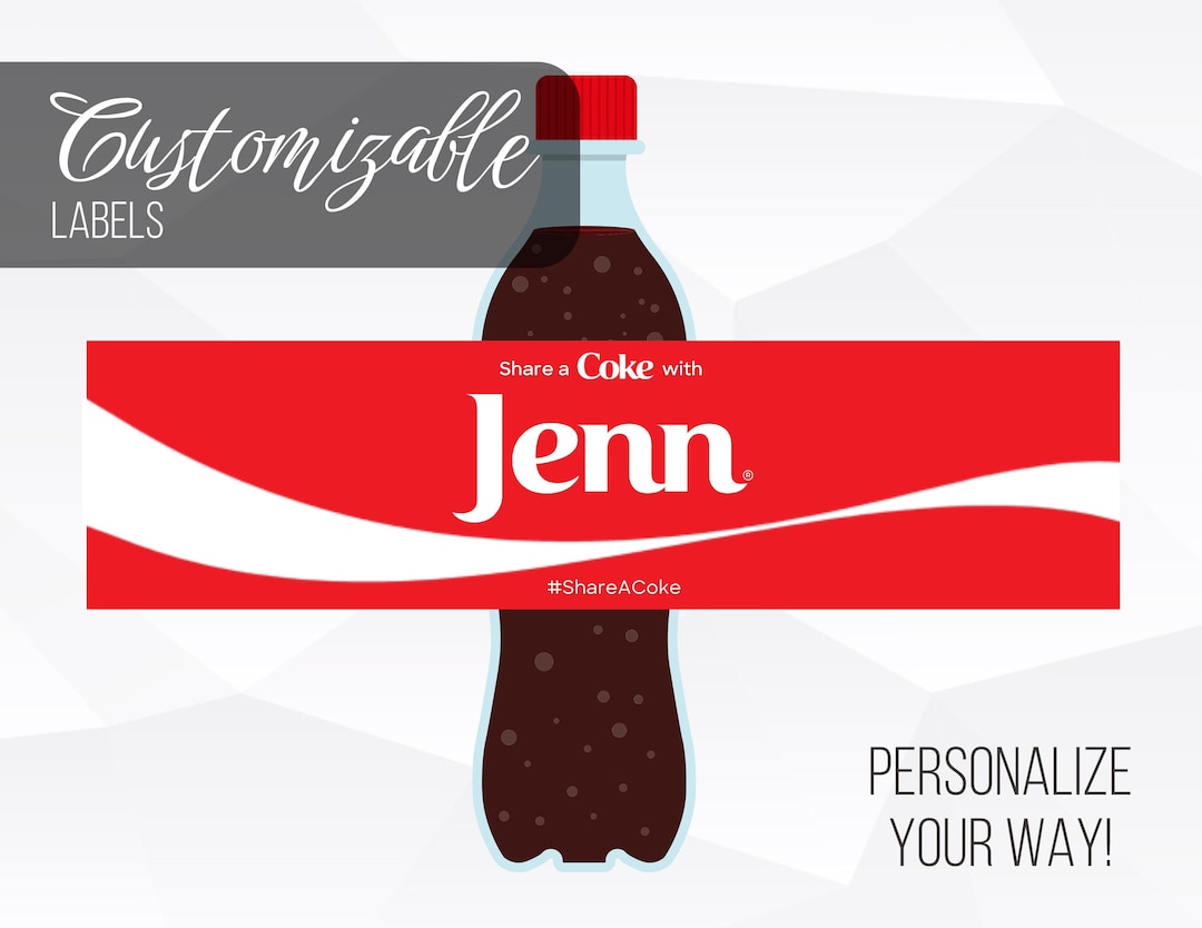 Custom Bottle Label | Personalized Cola Label, Customized Bottle Label ...