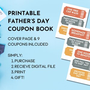 Printable Father’s Day Coupon Book | Fun & Personalized Gift for Dad ...