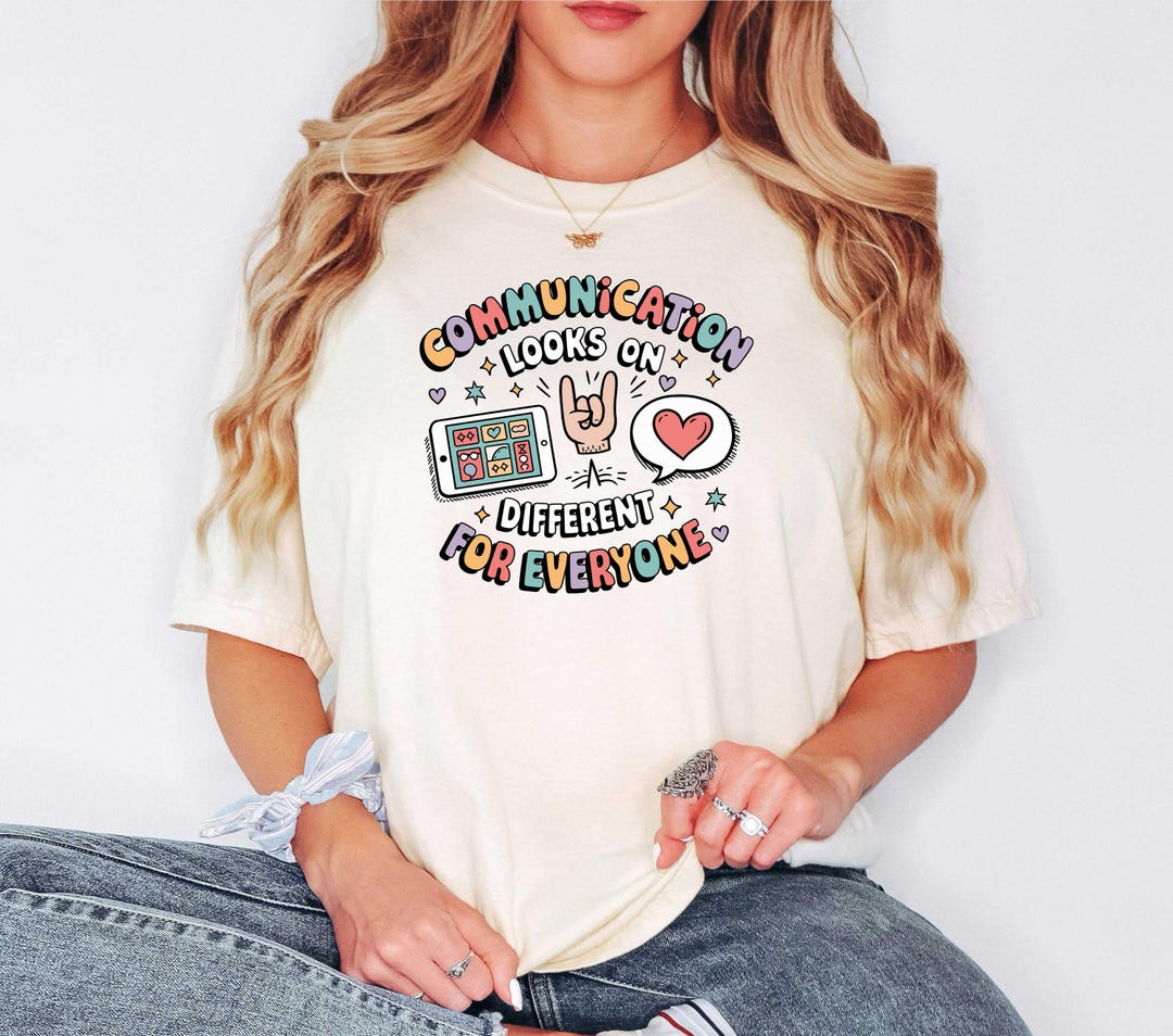 Communication Looks Different for Everyone Shirt, Speech Therapy Tee ...