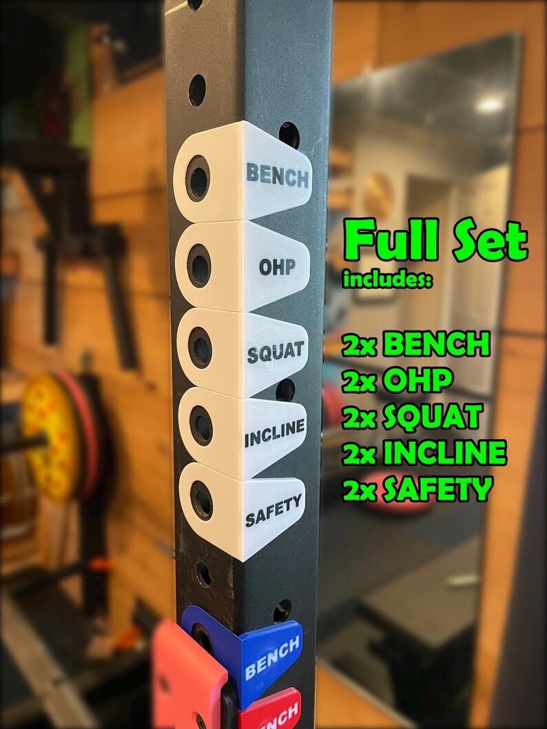 Magnetic Position Markers for 3" Squat / Power Racks, Multiple Colors ...