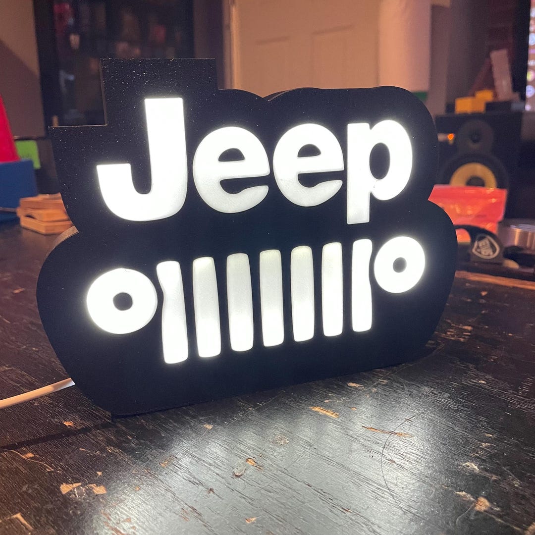 JEEP LED Lightbox Wall Mountable / Desk Decor - Etsy