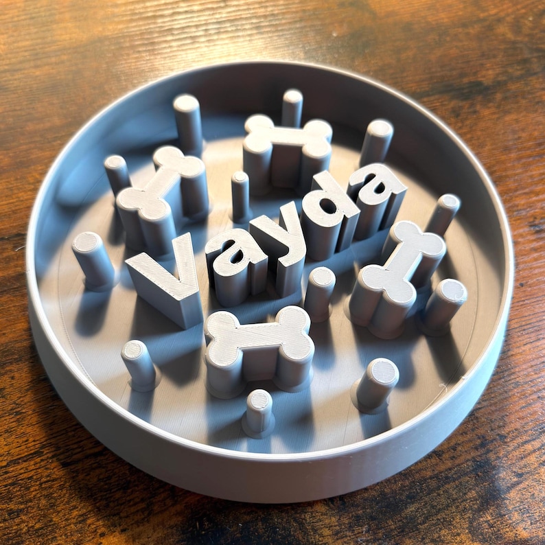 Personalized Slow Feeder Dog Bowl – Multiple Sizes, Multiple Colors ...
