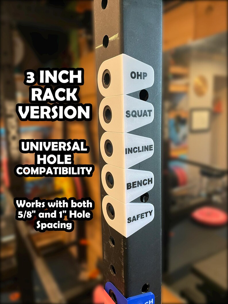 Magnetic Squat / Power Rack Position Markers – Fits 2" Uprights ...
