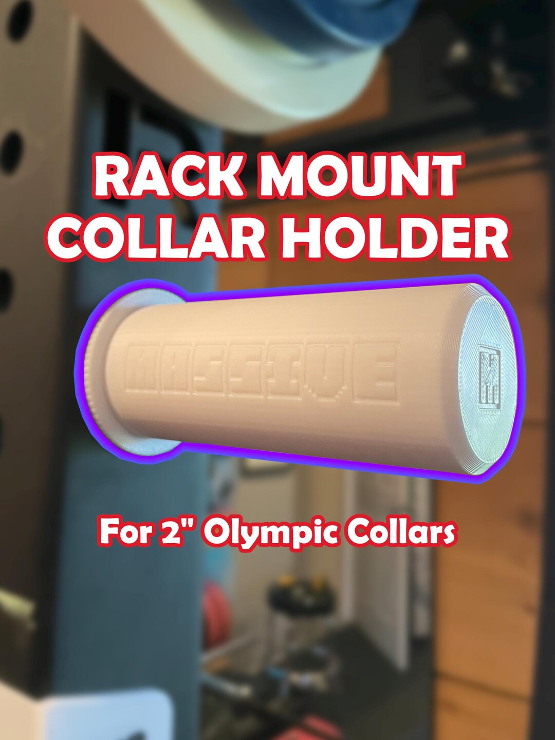Barbell Collar Holder for 3" Power Racks | Fits 5/8" Holes | Holds 2 ...