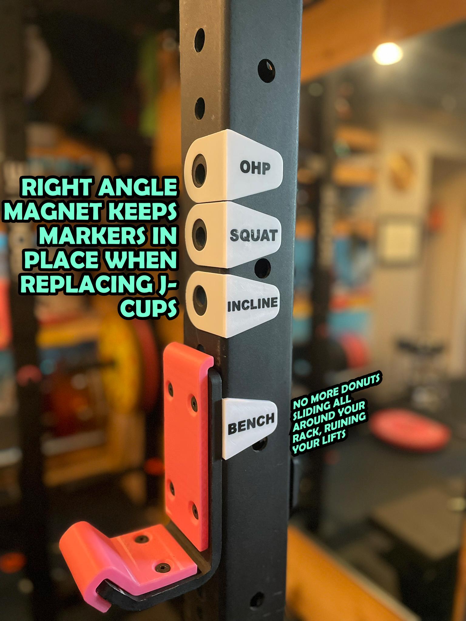 Magnetic Position Markers for 3" Squat / Power Racks, Multiple Colors ...