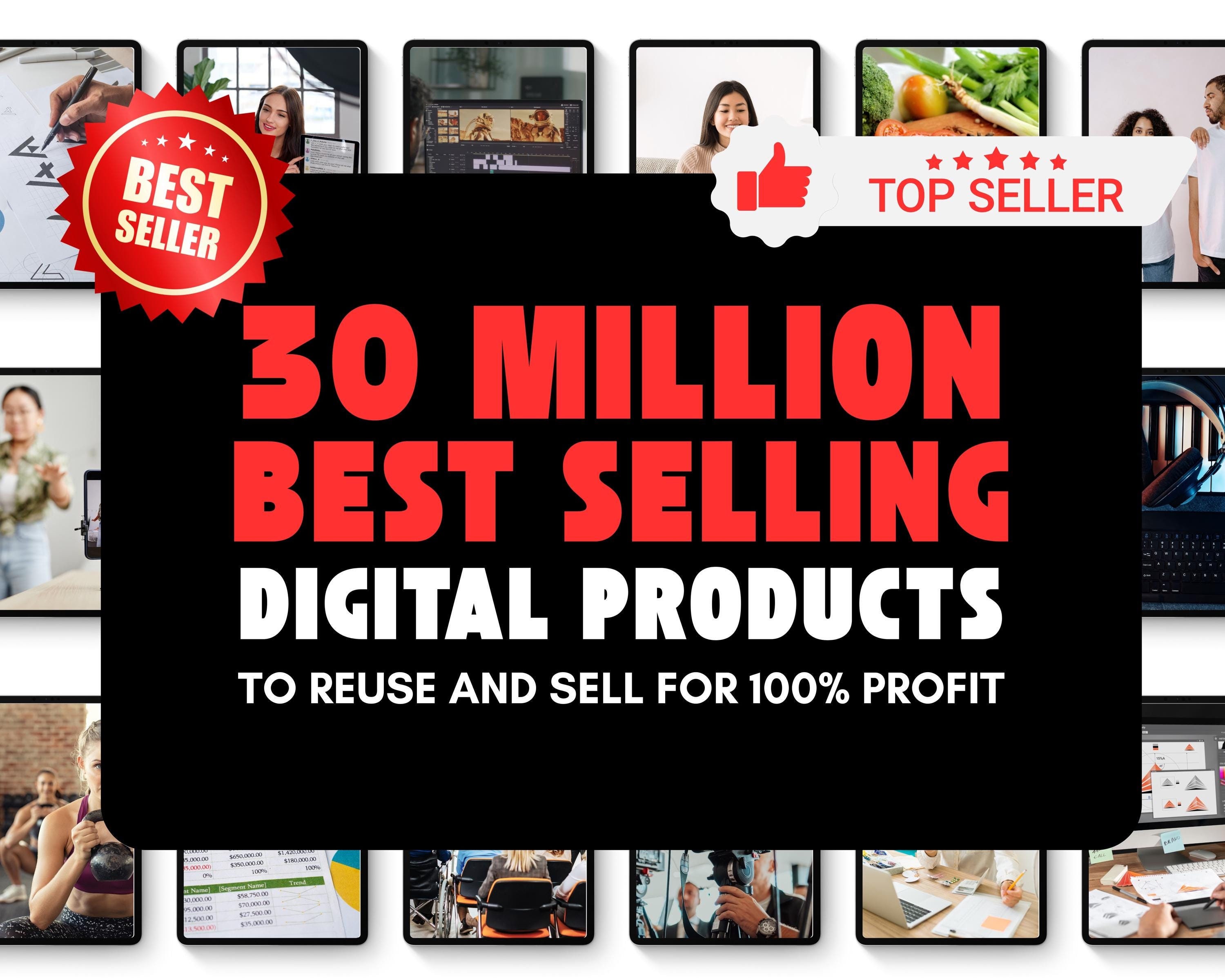30 Million Digital Products Bundle | PLR and MRR | Passive Income Starter Kit | Editable ...