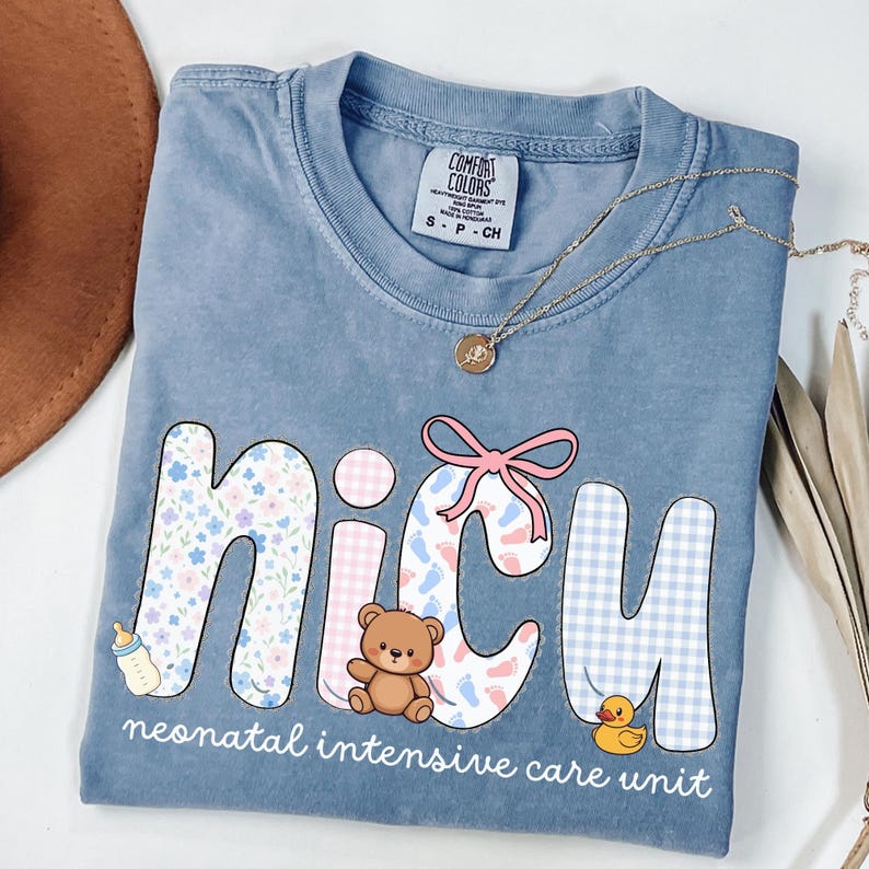 NICU Nurse Comfort Colors Shirt, Nicu RN Gift, Neonatal Intensive Care ...