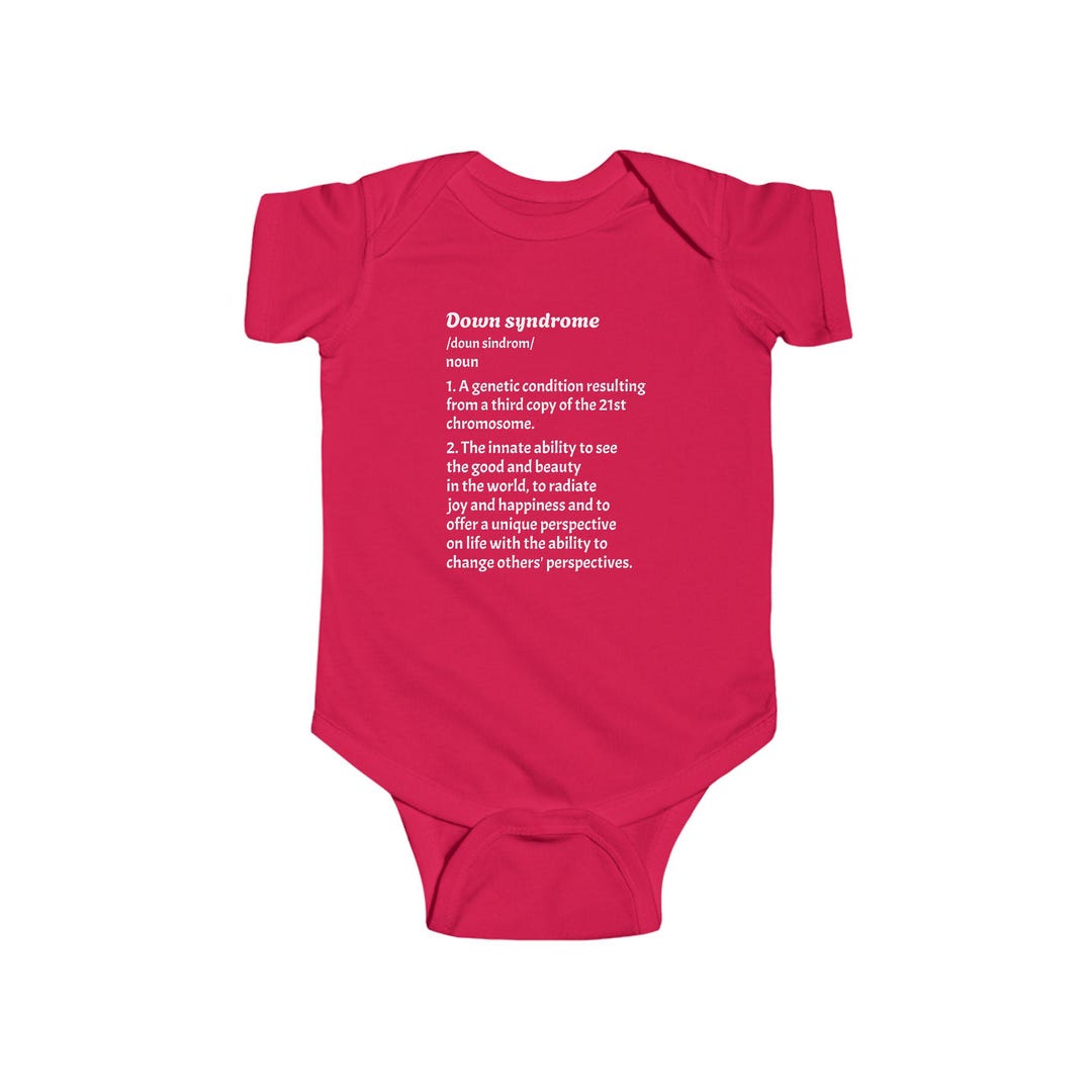 Down Syndrome Definition - Infant Fine Jersey Bodysuit - Etsy