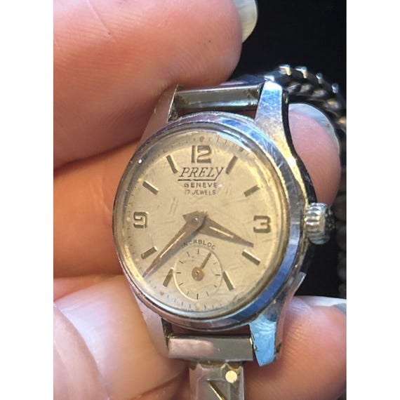 Vintage PRELY GENEVE 17 Jewels Incabloc Swiss Working… - Gem